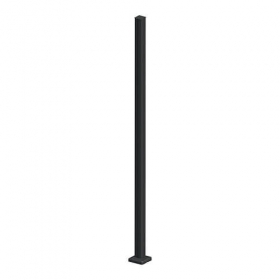 76-inch H Hard Surface Post in Black for 6 ft. High Fence System - Peak ...