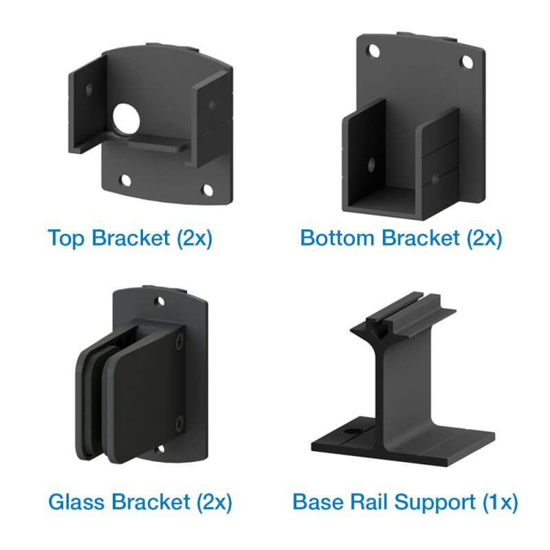 Bracket Kit (for Glass Panels) - Peak Products (Canada)