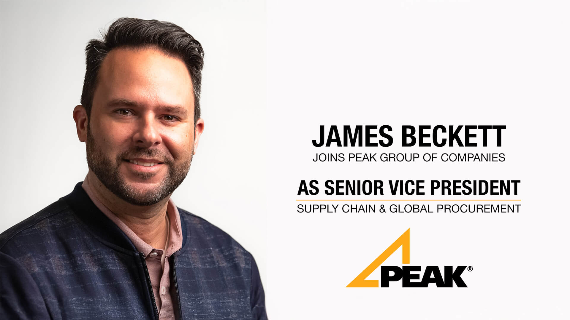 James Beckett Joins Peak Group of Companies - Peak Products (Canada)