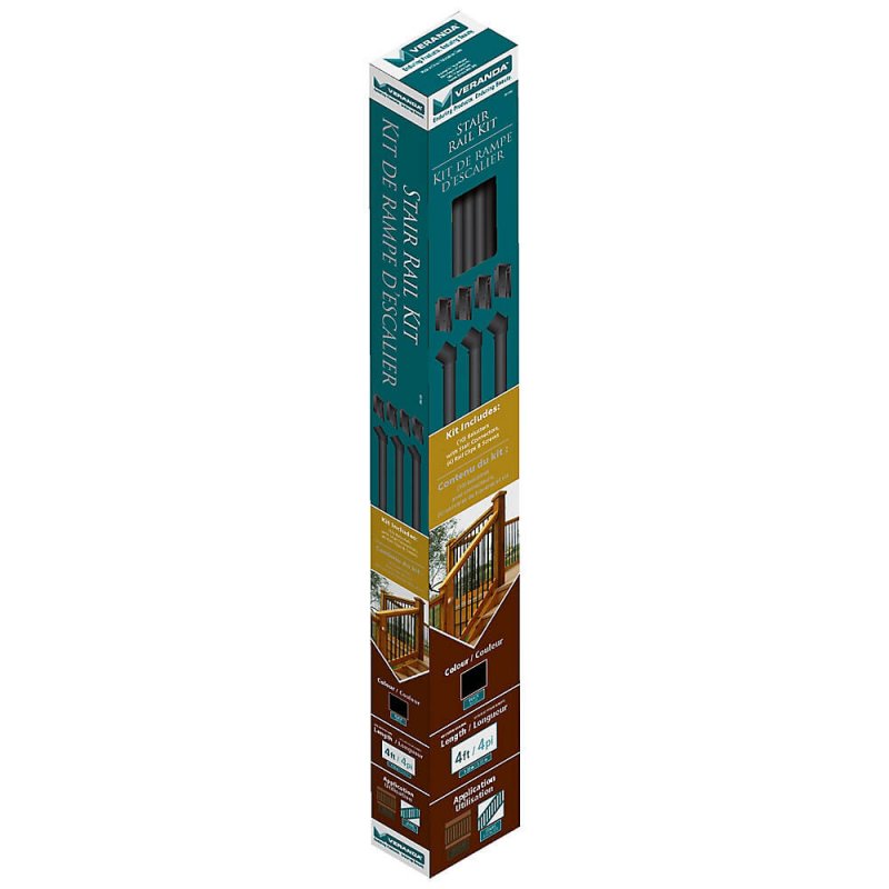 Veranda Deck Stair Railing Kit - Round Balusters - Peak Products (Canada)